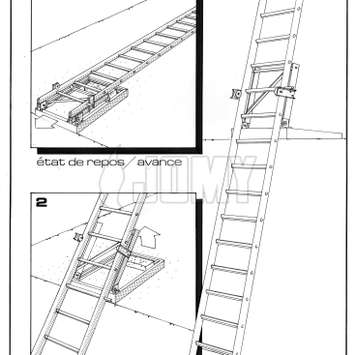 JOMY| Echelle de toiture à bascule pour toits, plateformes et surfaces ...